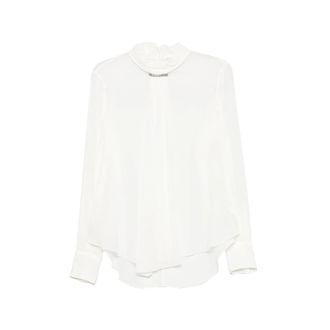Brunello Cucinelli Monili-embellished Silk Blouse