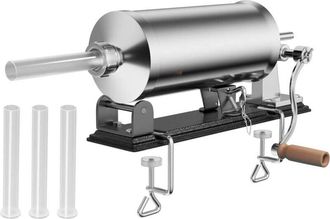 Costway Poussoir &agrave; Saucisses Viande 4.8L Machine &agrave; Saucisse Remplissage de Saucisse en Acier Inoxydable avec 4 x Tubes - Costway