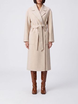 Fabiana Filippi Manteau long peignoir en laine m&eacute;rinos avec ceinture