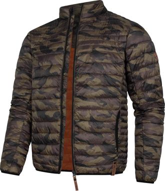 Indicode Herren Islington leichte Steppjacke in Daunenjacken-Optik | Übergangsjacke Regenjacke Dired Camouflage, XXL