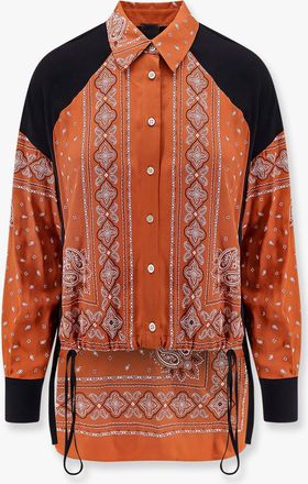 Pinko Clocks viscose shirt with bandana print - PINKO - gender_Woman