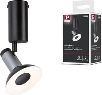 Paulmann 79520 Neordic Deckenleuchte Runa max. 20 W dimmbar Wandleuchte Schwarz, Anthrazit Wohnzimmer Metall Deckenlicht GU10