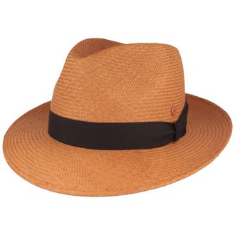 Mayser Orginal Panama-Hut | Stroh-Hut | Sommer-Hut aus Ecuador - Traditionell Handgeflochten, gefüttertes Schweißband, Bruchschutz (60, Tongking/blau)