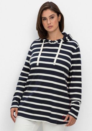 Sheego T-Shirt Langarmshirt Langarm mit Kapuze