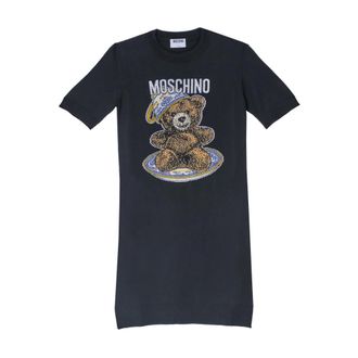 Moschino Orsetto Abito In Maglia - - Dresses - Damen - Schwarzk - L
