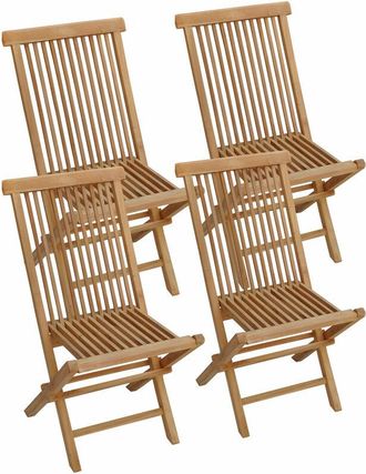 Happy Garden Happy Garden - Lot de 4 chaises de jardin en teck lombok