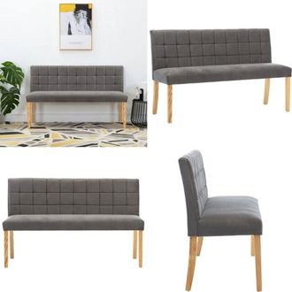 vidaXL Vidaxl - Bank 140 cm Grau Samt - Samtsofa - Wohnzimmersitzgelegenheit - Grau Sofa - Bequeme Bank - Flurbank - Home & Living