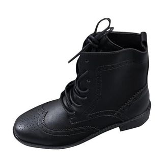 Generic Bottines &agrave; lacets confortables et d&eacute;contract&eacute;es pour femme - &Eacute;l&eacute;gantes et d&eacute;contract&eacute;es - Polyvalentes - Talon bas - Chaussures de marche classiques, 
