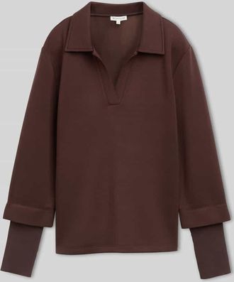 Tom Tailor Sweatshirt mit Polokragen aus Viskosemix