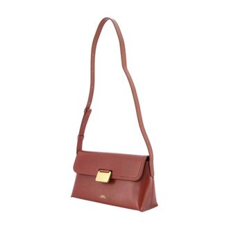 A.P.C. Womens Simone Small Shoulder Bag - A.p.c. Leather Burgundy Cowhide Shoulder-Hobo-Bags