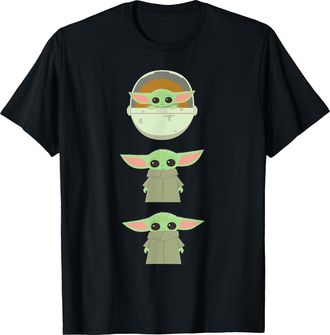 Star Wars The Mandalorian Grogu Trio Cartoon Poses T-Shirt