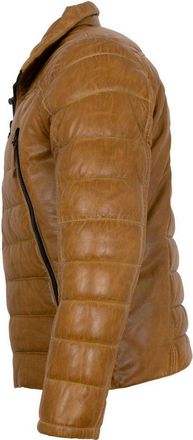 Jilani Lederjacke Filbo Jilani - Herren Lederjacke Steppjacke Lammnappa mustard-senfgelb