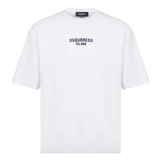 Dsquared2 Loose Fit Logo T-Shirt - - Tops - Herren - Wei&szlig; - M