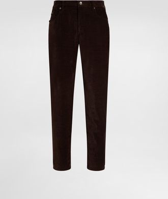 Dolce & Gabbana Hose Regular Aus Baumwolle Und Kaschmir - Mann Hosen Und Shorts Braun 52