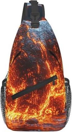 Generic Magma-Melt Bear Sac &agrave; bandouli&egrave;re de voyage pour homme Sac &agrave; dos de randonn&eacute;e