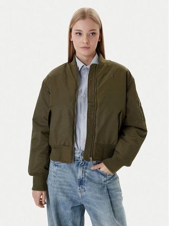 Tommy Jeans Bomberjacke Essential DW0DW22046 Gr&uuml;n Regular Fit
