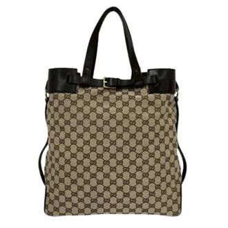 Gucci Sac cabas en toile et cuir GG Pre-owned - Femme - Pre-owned - Brun - Taille: ONE Size