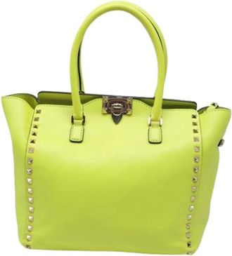 Valentino Pre-owned Cuir sacs-main - Femme - Pre-owned - Jaune - Taille: ONE Size