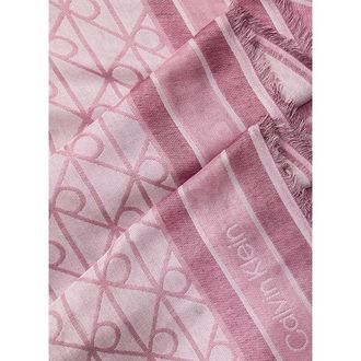 Calvin Klein Foulard &agrave; motifs bords effiloch&eacute;s