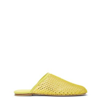 Stuart Weitzman Femme, Chaussures, Jaune, Taille: 38 1/2 EU Bareitall Shine Mule