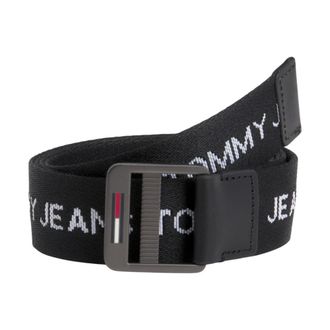Tommy Hilfiger L&auml;ssiger Polyesterg&uuml;rtel mit Logo - - Accessories - Herren - Schwarzk - 100 CM