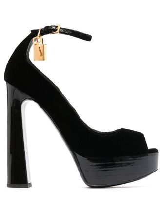 Tom Ford sandales &agrave; plateforme 145 mm - Noir