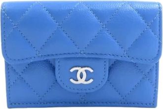 Chanel Portefeuille Pre-owned (tri-fold) - Femme - Pre-owned - Bleu - Taille: ONE Size