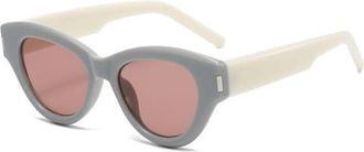 Generic Lunettes De Soleil R&eacute;tro &Agrave; Petite Monture For Hommes Et Femmes, Id&eacute;ales For Les Photos De Vacances Et Les F&ecirc;tes.(Gray)