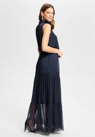 Swing Abendkleid - Abendkleid aus Crinkle Chiffon mit Stufenrock Taillierter Schnitt mit flie&szlig;endem Rockteil