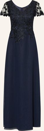 Vera Mont Abendkleid Mit Spitze blau