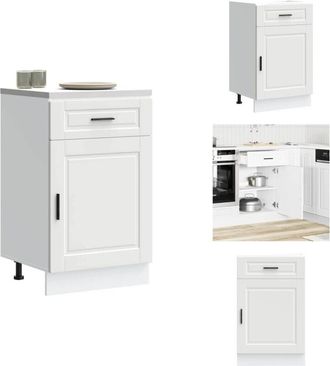 vidaXL Vidaxl - Armoire de cuisine Porto blanc bois dingénierie - Armoire De Cuisine - Armoires De Cuisine - Meuble Dévier - Meuble Dévier De Cuisine