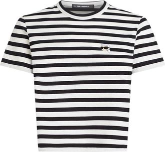 Karl Lagerfeld Ikon Karl T-Shirt aus Bio-Baumwolle - Schwarz