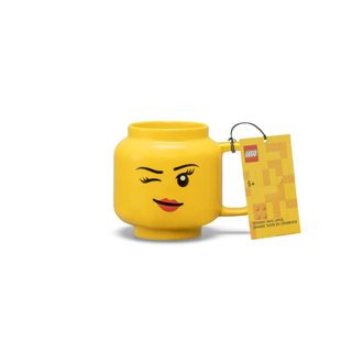 Room Copenhagen R.C. Lego Ceramic Tasse Gro&szlig; Winking Girl 41460803, Gelb