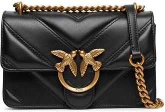 Pinko Pinko, Femme, Sacs, Noir, Taille: ONE Size Sac Rose Élégant