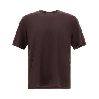 Herno Rundhals-T-Shirt - - Tops - Herren - Braun - S