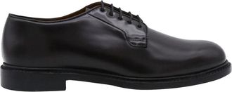 Sebago Polished Leather Mens Flat Shoes - Gr. 7_5 - in Schwarz