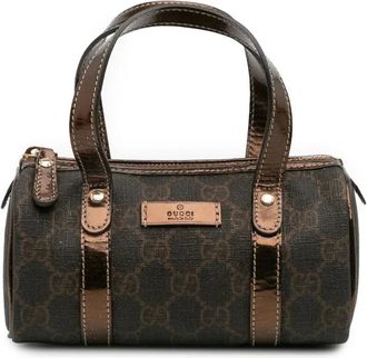 Gucci 2000-2015 micro GG Supreme Joy Boston-Tasche - Braun