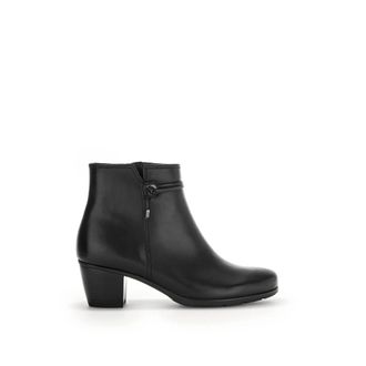 Gabor Schwarze Leder-Stiefeletten - - Shoes - Damen - Schwarzk - 40 1/2 EU