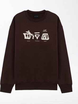 D.A.T.E. sweatshirt cafe brown