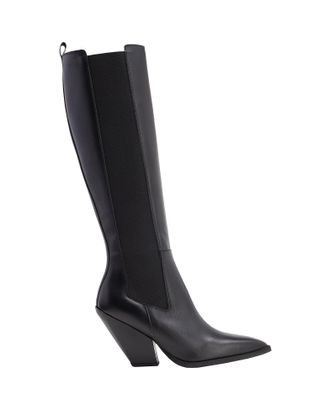 8 by YOOX LEATHER WESTERN HIGH CHELSEA BOOTS