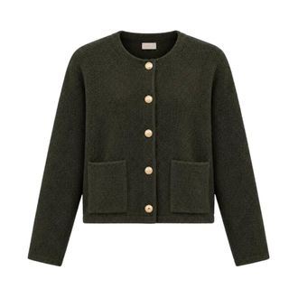 Marella Emmabituro Cardigan - Femme - Pulls - Vert - Taille: 40 FR