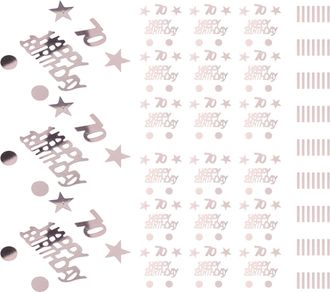 Pretyzoom Toyvian Tischkonfetti Mit Sternen Und Punkten F&uuml;r Den Esstisch Zum 70 Geburtstag Konfetti In Stern Und Kreisform Pailletten Konfetti In Ros&eacute;gold PVC