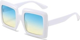 Generic Lunettes De Soleil &Agrave; Monture Large For Hommes Et Femmes, Id&eacute;ales For Les Trajets Domicile-travail La Conduite En Ext&eacute;rieur(White)
