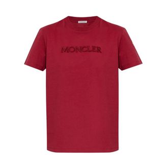 Moncler Branded T Shirt - - Tops - Damen - Rot - M