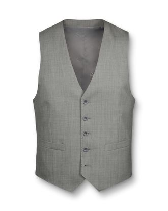 CHARLES TYRWHITT Ultimative Performance-Anzugweste aus Sharkskin-Gewebe - Grau