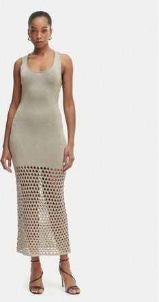 Simona Corsellini Strickkleid P26CPABO0301 Grau Slim Fit