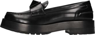 Valentino Garavani Leder Loafer - - Shoes - Damen - Schwarzk - 41 EU