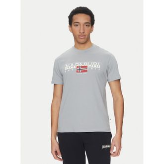 Napapijri T-Shirt S-Aylmer NP0A4HTO Grau Regular Fit