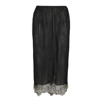 CHB Christian Boaro Christian Boaro - Jupe Midi Brodee - Femme - Jupes - Noir - Taille: 36 FR