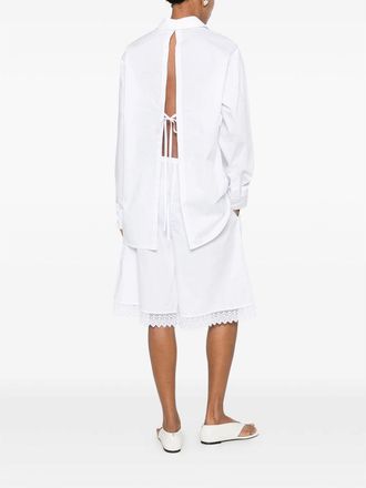 The Nina Studio Cotton Button-Up Shirt - White